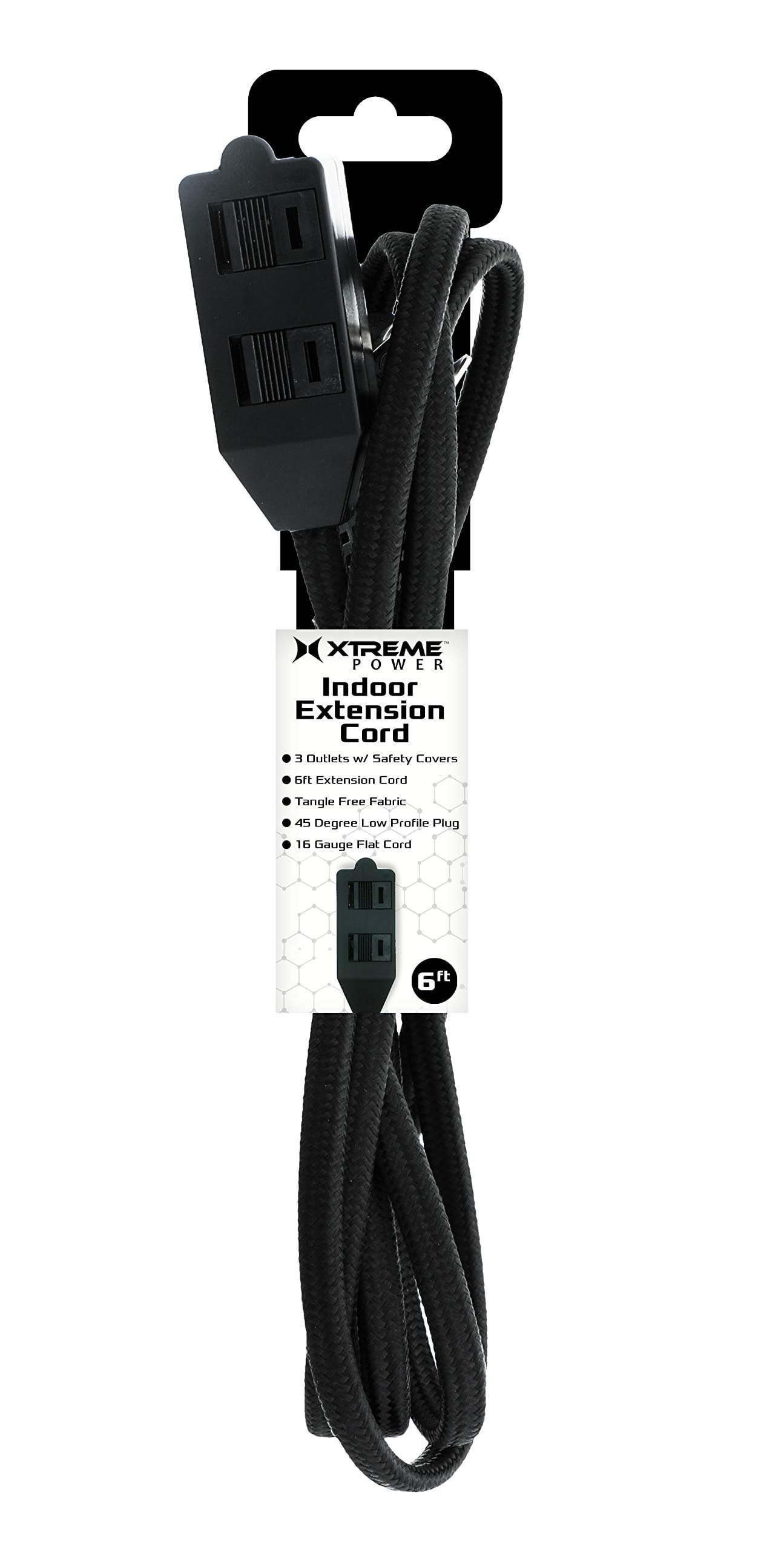 XTREME XWS81003BK XTREME 6FT Fabric EXT Cord - Walmart.com