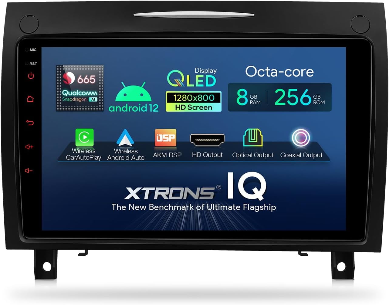 XTRONS Car Stereo for Mercedes Benz R171 SLK350, Android 13 Qualcomm Octa Core 8GB+256GB Car ...
