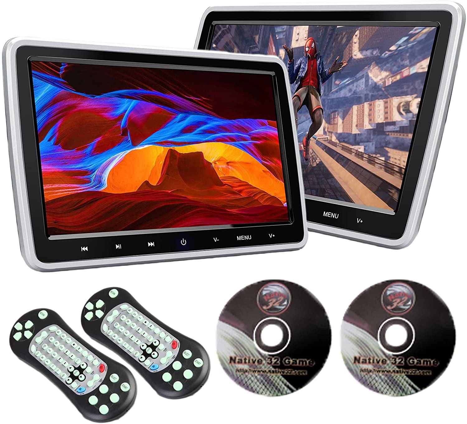 Xtrons Portable Car Video Monitors, Multi-color, 10.1" - Walmart.com