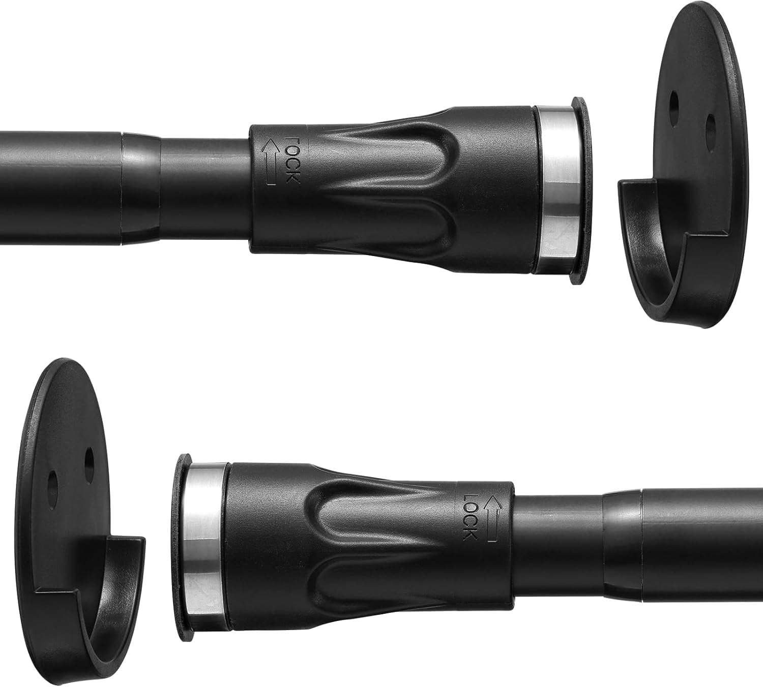 XUANCO-Black Tension rod for shower curtainshower curtain rods No ...