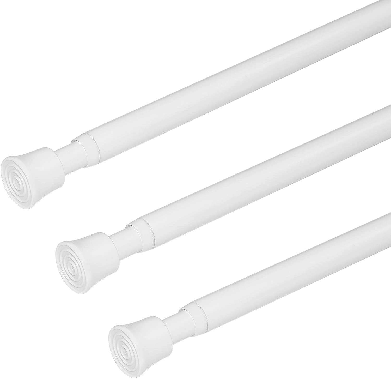 XUANCO-KXLife 3Pcs Tension Curtain Rod Adjustable 28-40 Inch, Small ...