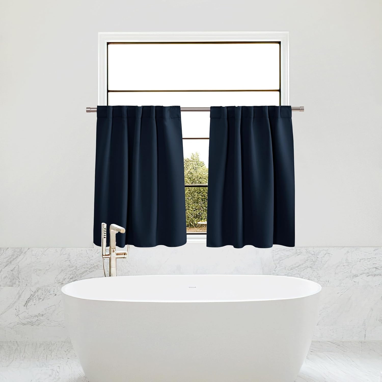 XUANCO-Short Drapesfor Kinchen, Half Drapes for Bathroom Window ...