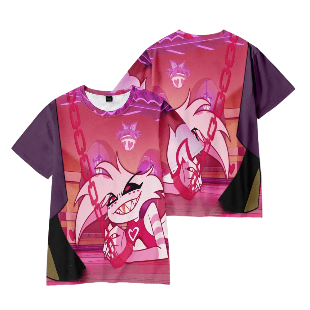 XUANXIAOJIANG Hazbin Hotel Angel Dust T-shirt Unisex Cotton Short ...