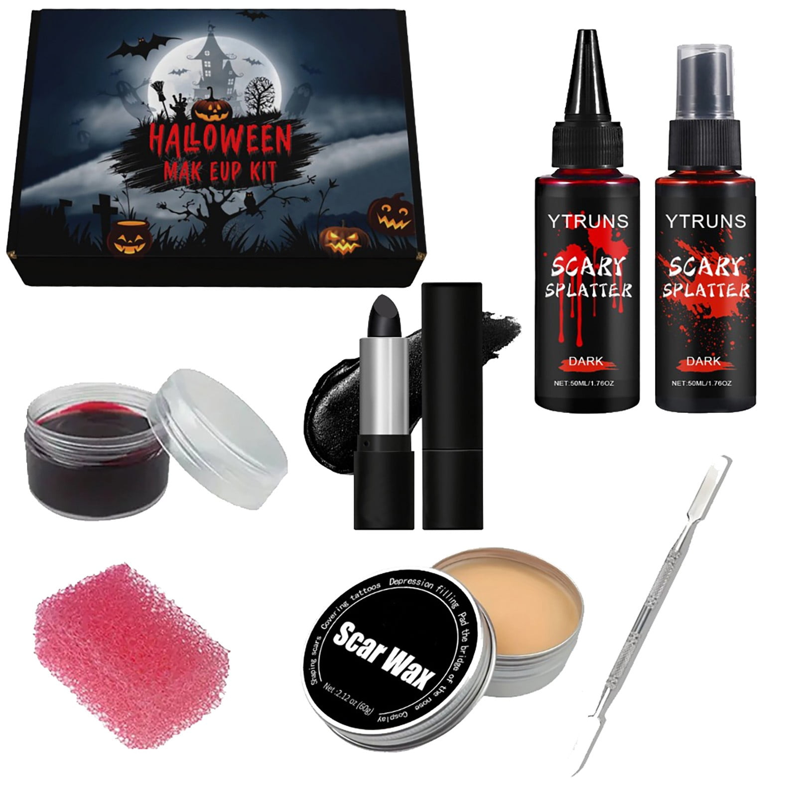 XUANYOUNG Body Paint Hallowmas Makeup Kit Wax Gel Spatula Create ...