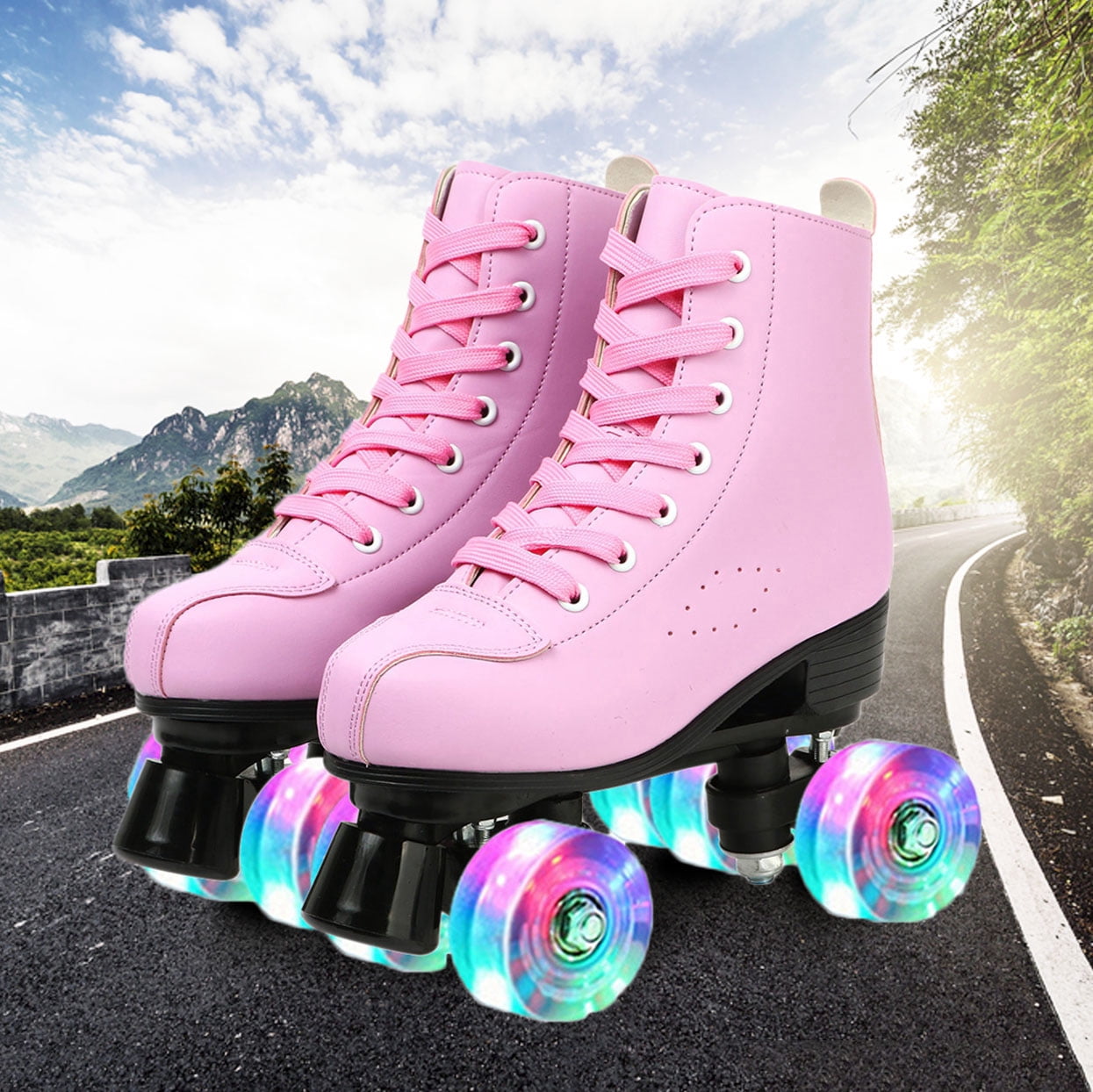 XUDREZ Adult Roller Skates Classic High Top Solid Color Roller Skates ...