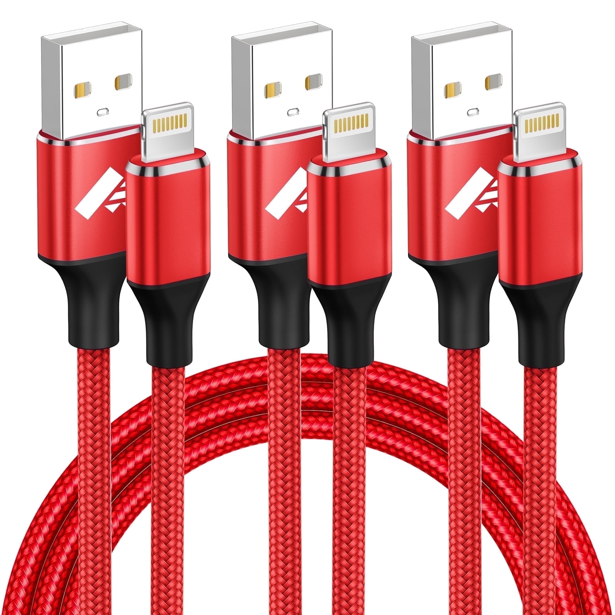 XUDUO 3 Pack 10FT Cables Compatible with iPhone 14 13 12 11, Nylon ...