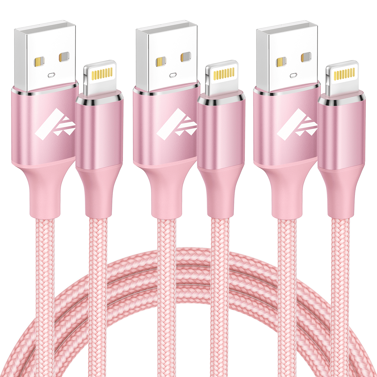 XUDUO 3 Pack 6FT Nylon Braided iPhone Charging Cable, 3.1A Fast Charger ...