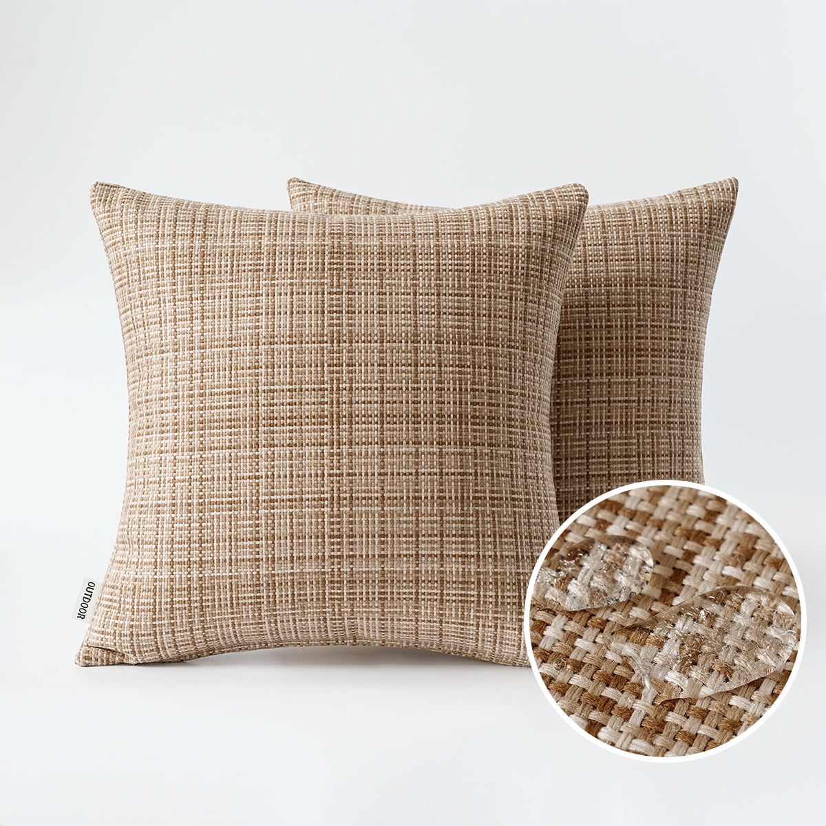 XUELC 2-Pack Camel Outdoor Waterproof Throw Pillow Covers - Decorative ...
