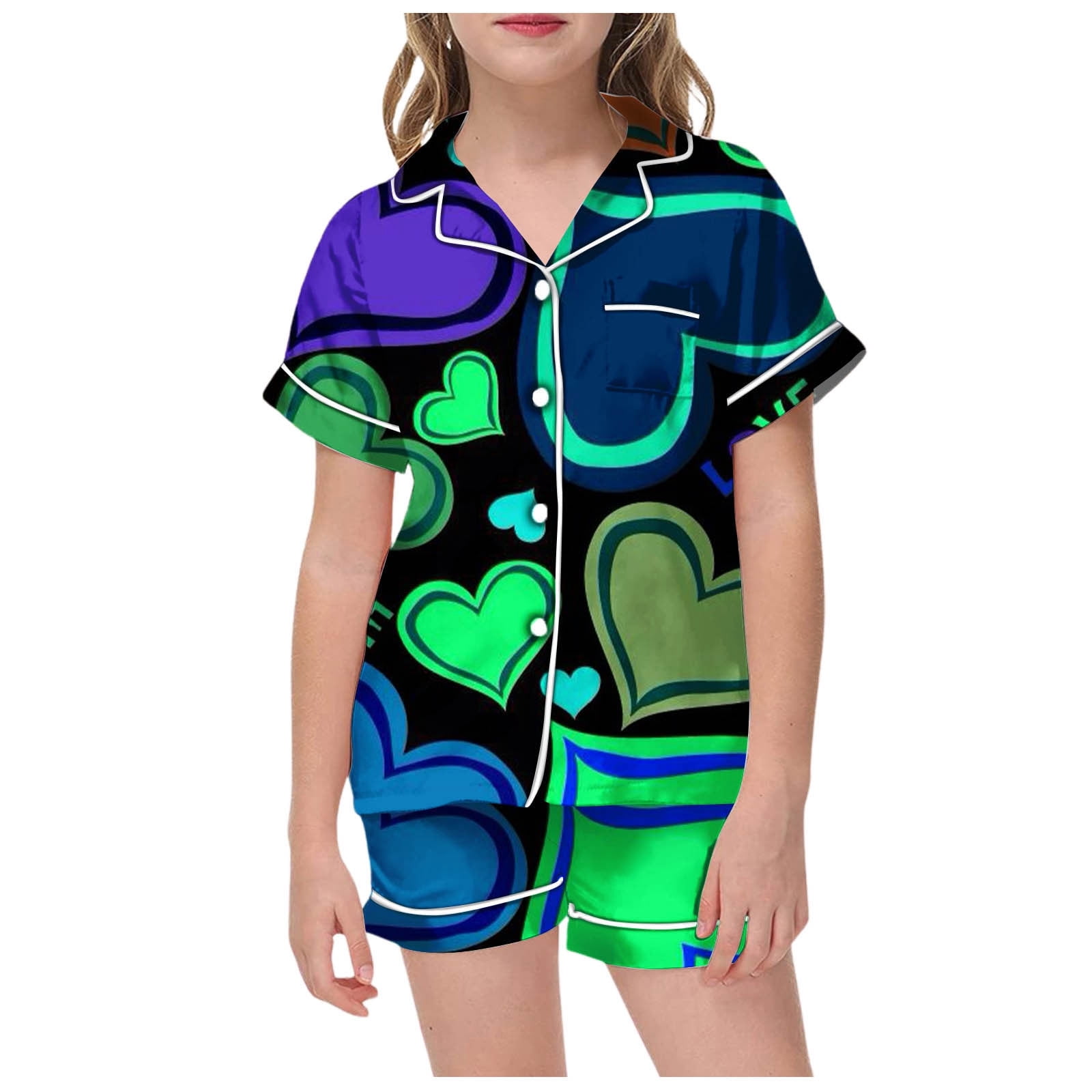 XUELUO Toddler Girls Outfit Sets Pajamas Children Shirt Pant Casual ...