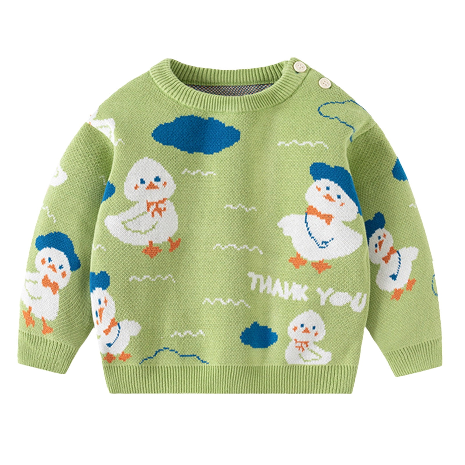 XUELUO Toddler Girls Sweaters Kids Knit Crewneck Long Sleeve Gradient ...