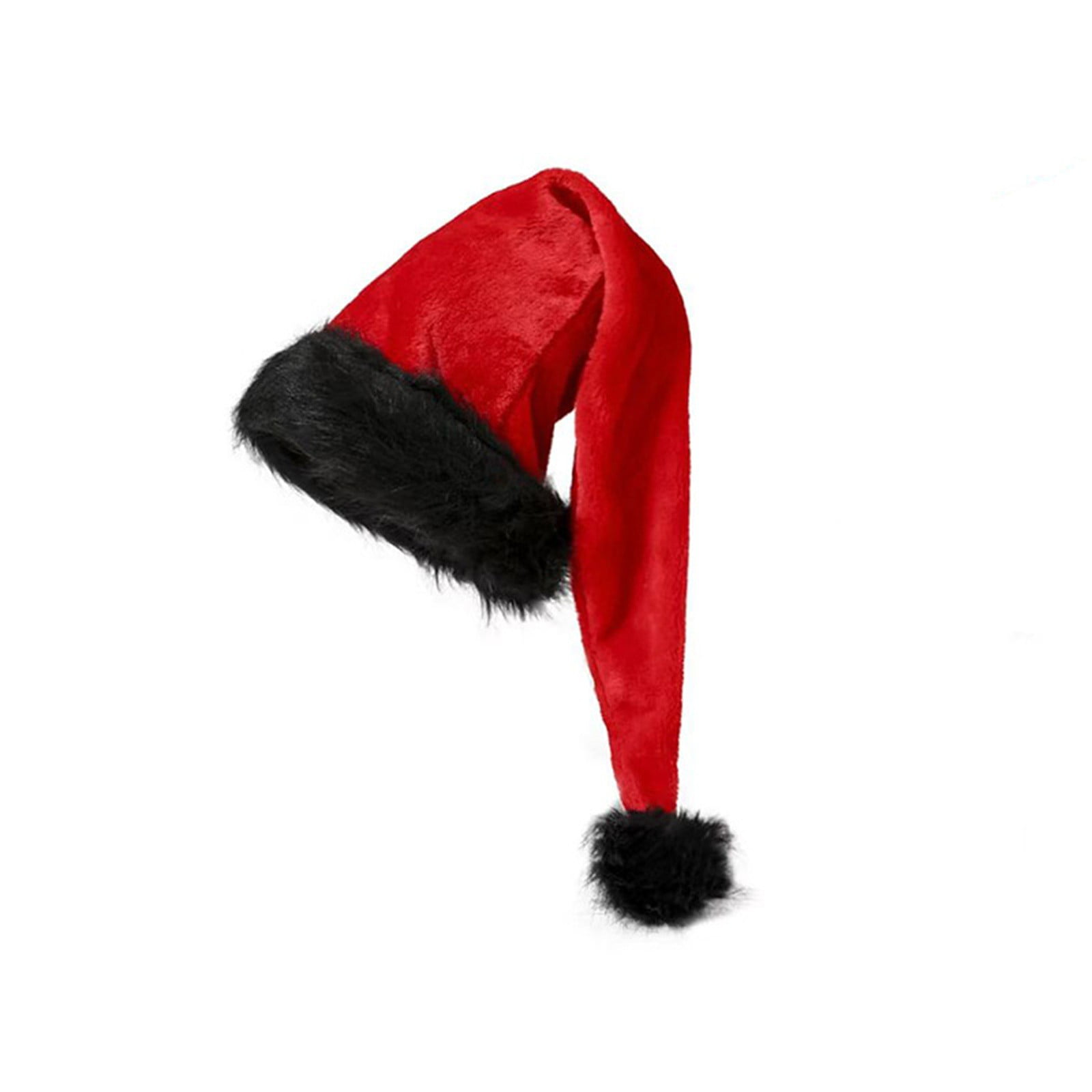 XUEMAO Christmas Hat for Adult, Watermelon Red Plush Long Santa Hats ...