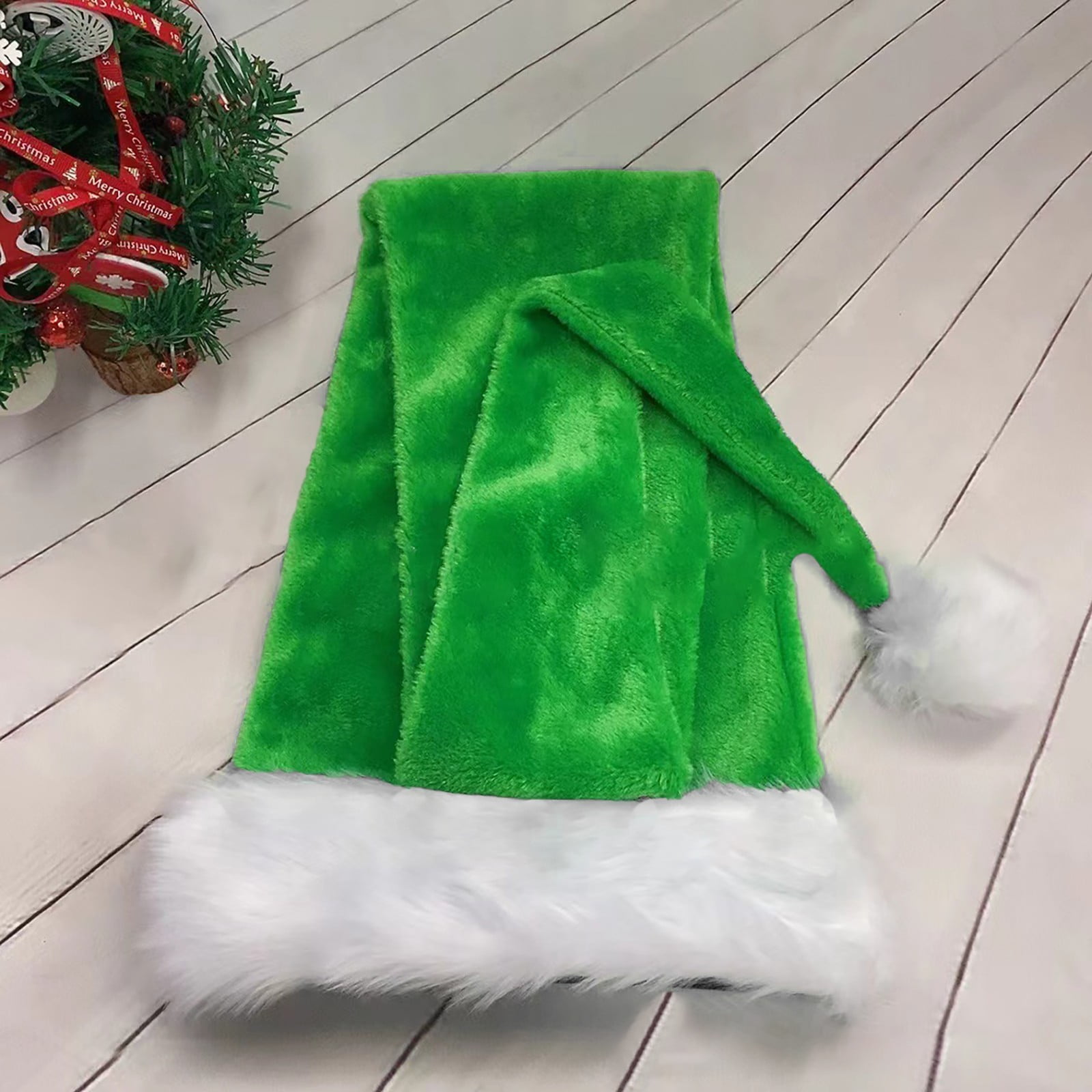 XUEMAO Green Christmas Hats Adults, Santa Hats for Adults Extra Long ...