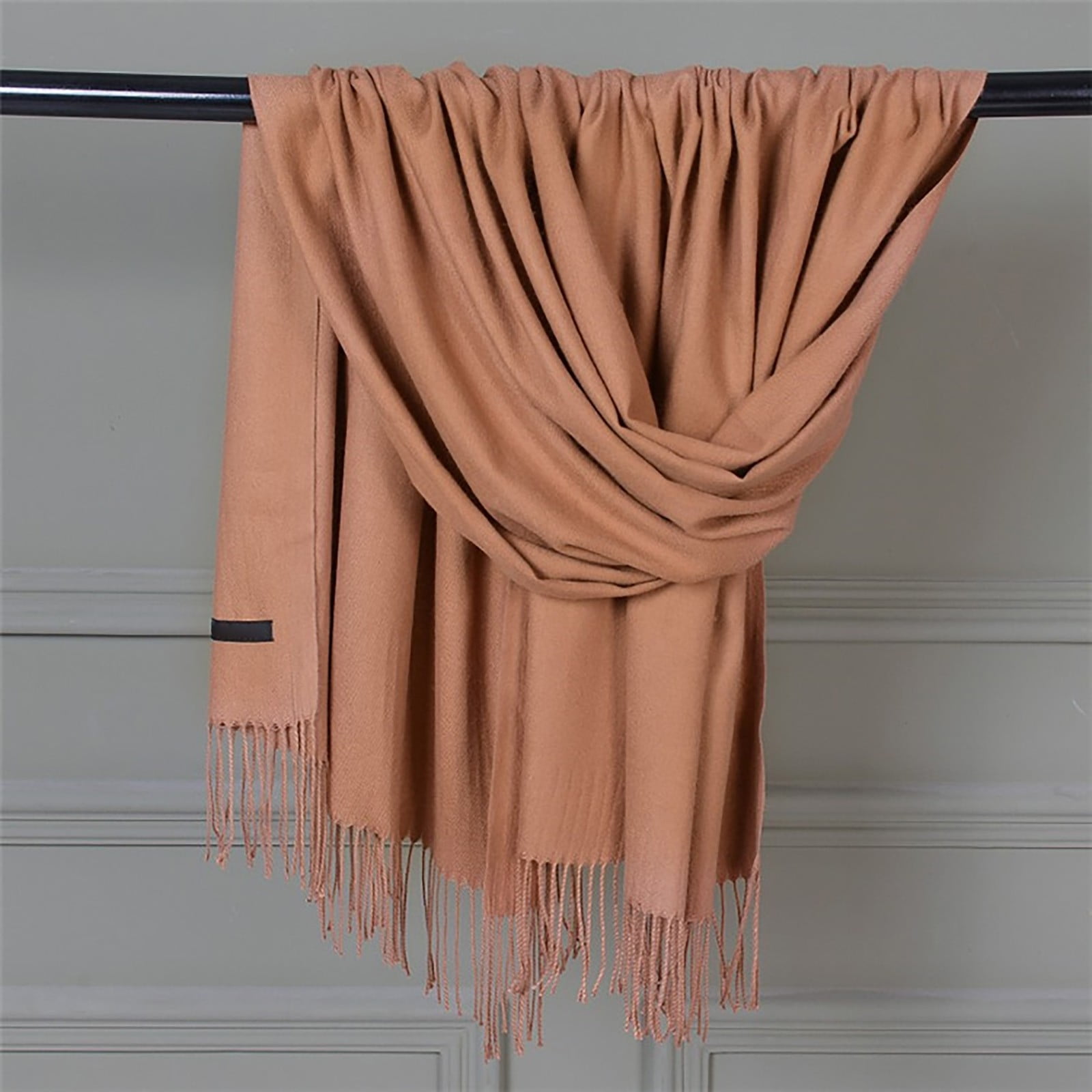 XUEMAO Light Brown Pashmina Shawls and Wraps, Women Pashmina Scarf Soft ...