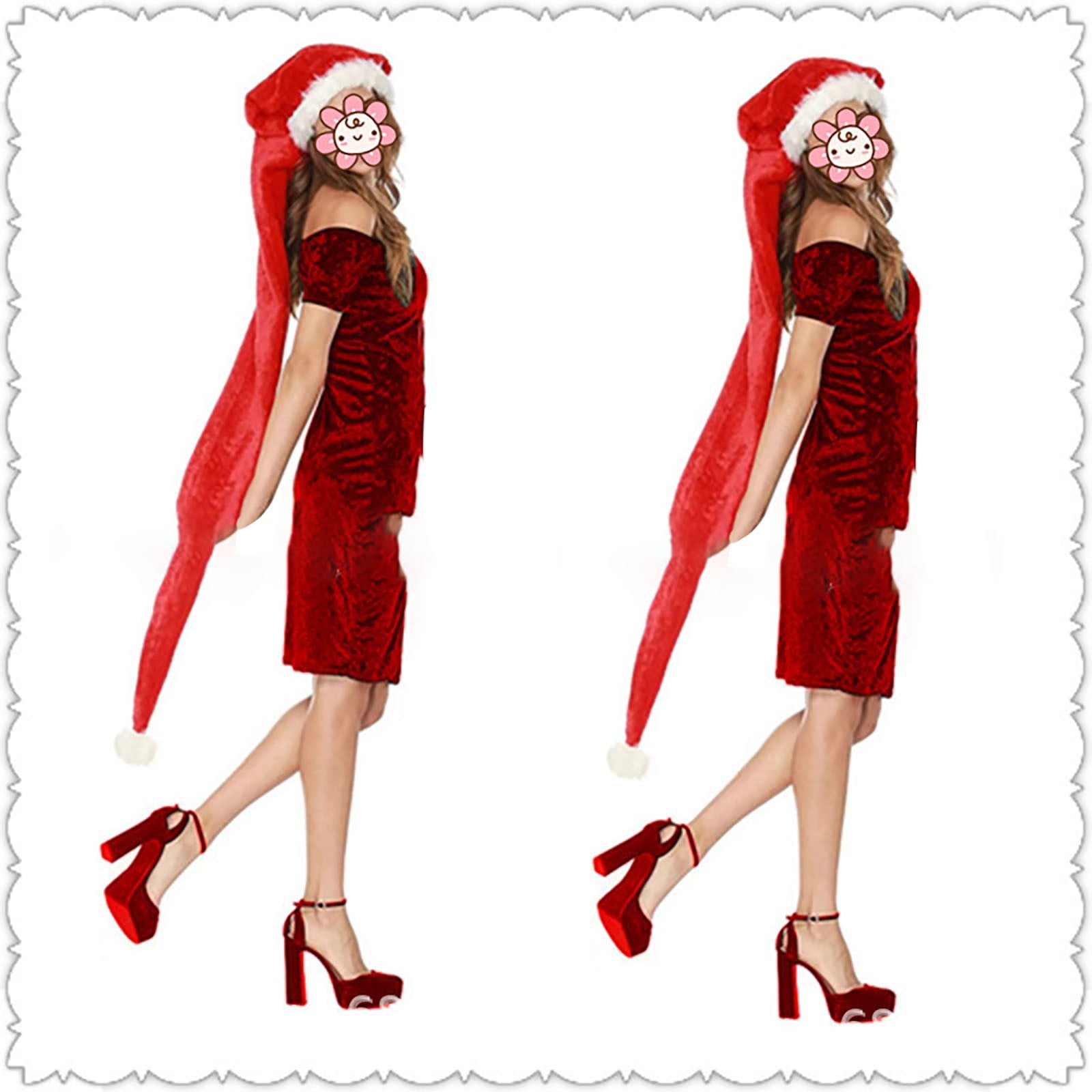 XUEMAO Red Christmas Hats Adults, Santa Hats for Adults Extra Long ...