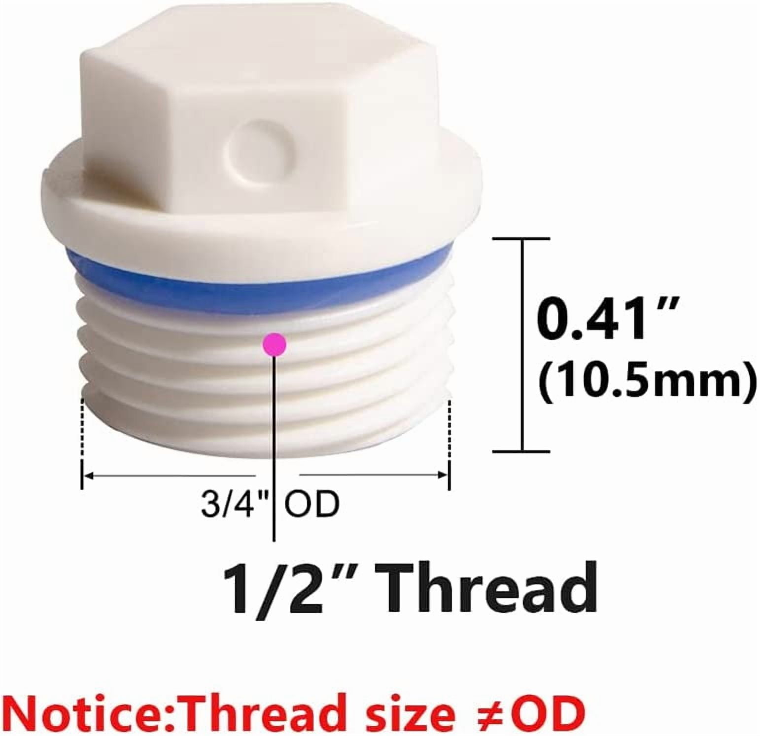 XUERUI-1/2" PT Outer Hex Male Threaded PPR Pipe Plug End Cap Garden ...