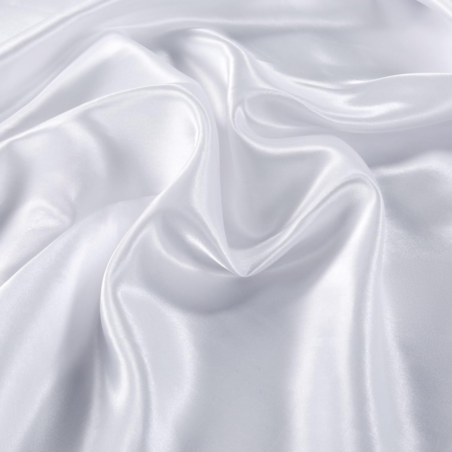 XUERUI-1 Pack 60 Inch White Round Tablecloth, Silky Satin Tablecloth ...