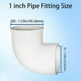 XUERUI-1 inch PVC 90 Degree Elbow Pipe Fitting, 10Pcs 2 Way Right Angle ...