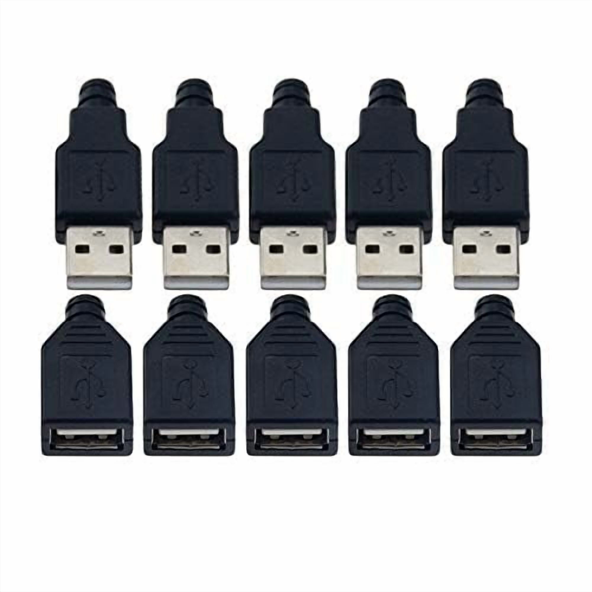 XUERUI-10 Pack USB Plug Replacement 4 PIN Type A Female Male Socket ...