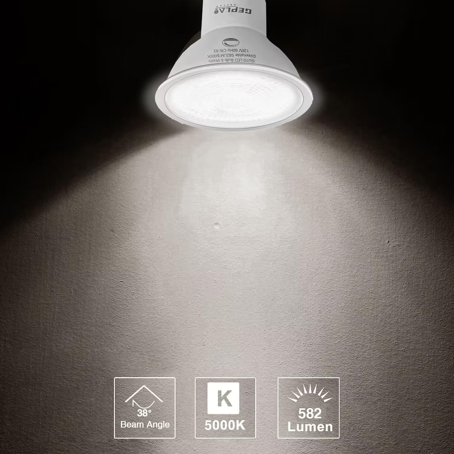 XUERUI-12 Pack MR16 LED Bulb,GU5.3 Bi-Pin Base LED Bulbs, 5W (50W ...