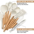 XUERUI-15 PCS Silicone Kitchen Utensils Set with Holder, Cooking ...