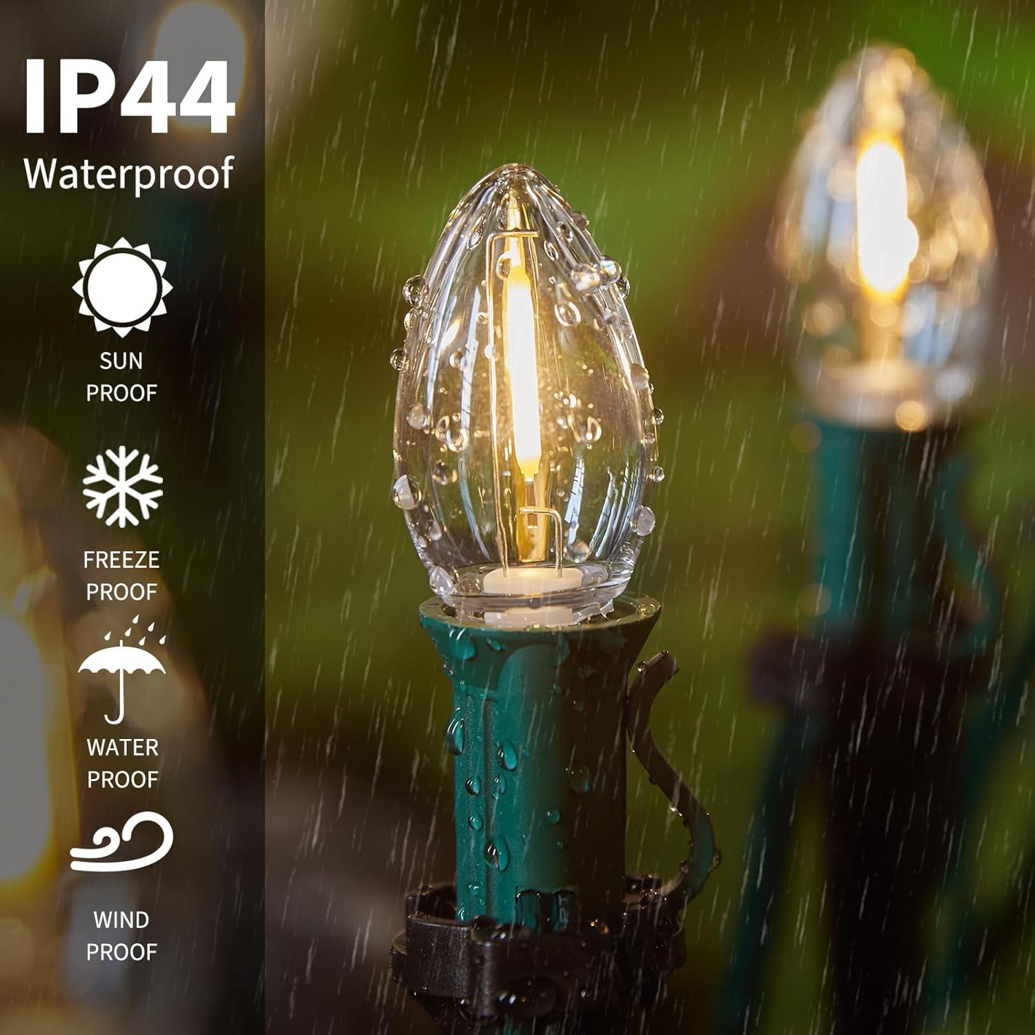 XUERUI-15 Pack C7 Led Christmas Lights Bulb, C7 Replacement ...