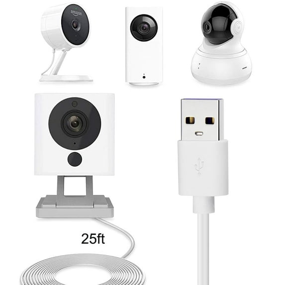 XUERUI-2-Pack 25ft USB to Micro USB Extension Power Cable Compatible ...