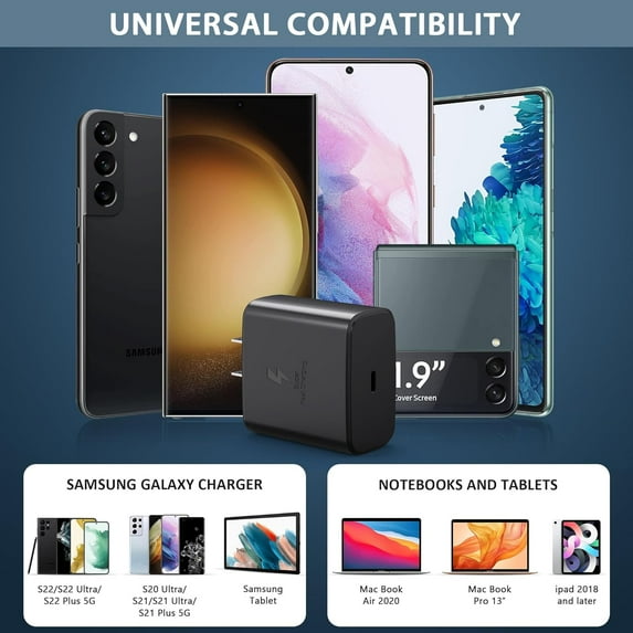 XUERUI-[2 Pack] 45W Super Fast Charger Type C USB-CAndroid Phone Fast ...