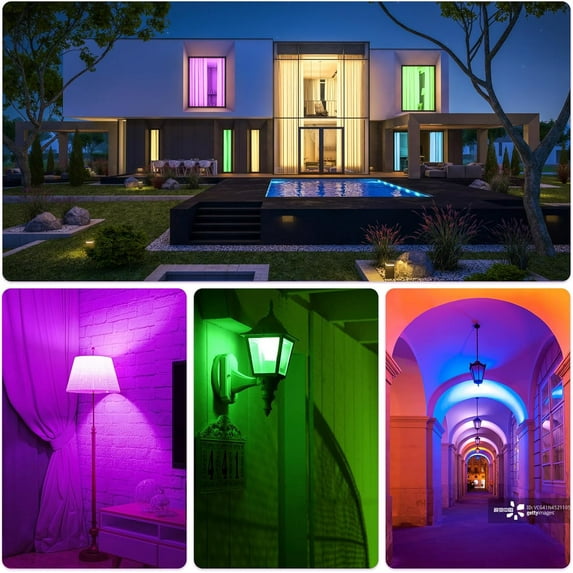 XUERUI-2-Pack Blue Light Bulb, 9W (60W Equivalent) LED Colored Light ...