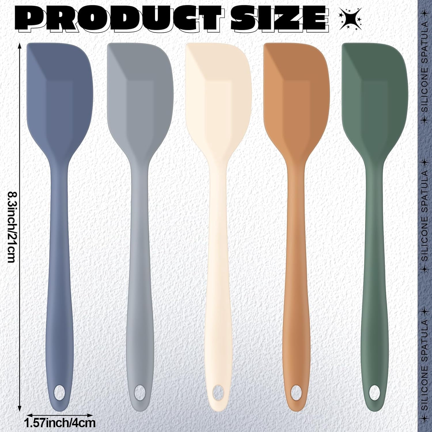 XUERUI-24 Pieces Mini Silicone Spatulas, 8.3 Inch Small Rubber Spatula ...