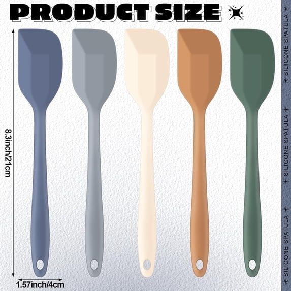 XUERUI-24 Pieces Mini Silicone Spatulas, 8.3 Inch Small Rubber Spatula ...