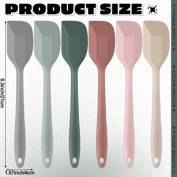 XUERUI-24 Pieces Mini Silicone Spatulas, 8.3 Inch Small Rubber Spatula ...