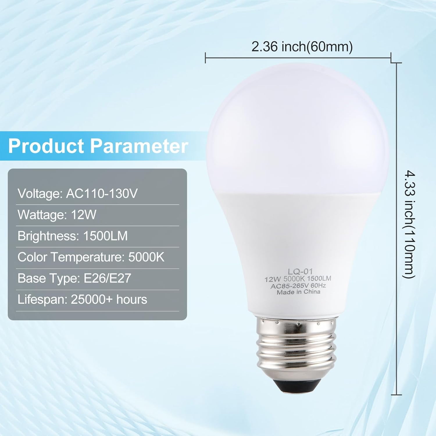 XUERUI-2PK Garage Door Opener Light Bulbs, 5000K Daylight, 1500LM Ultra ...