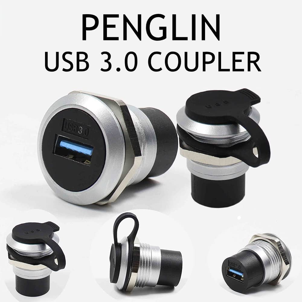 XUERUI-2Pack USB 3.0 Panel Mount Coupler, USB Pass Through Connector ...