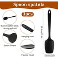XUERUI-3 PcsHeat Resistant Silicone Spoon Spatulas, 600°F High Temp ...
