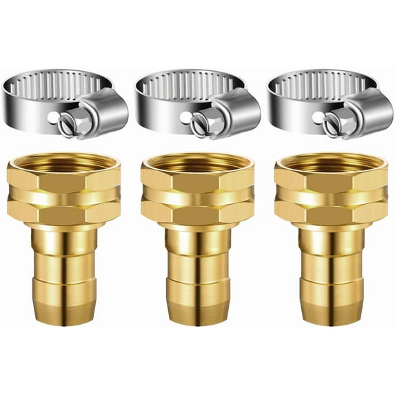 XUERUI-3 Pieces Aluminum Female Thread Shank Hose Menders Garden End ...