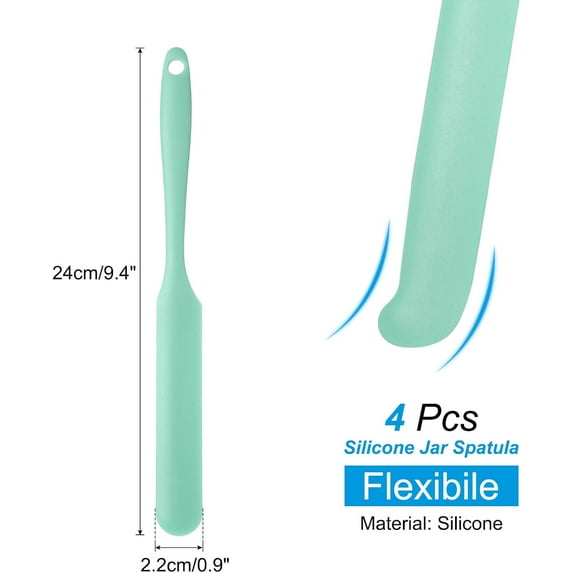 XUERUI-4Pcs Silicone Jar Spatula, Heat Resistant Jam Spreader Non-Stick ...