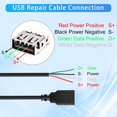 XUERUI-4Pcs USB 2.0 Female Plug 4pin Bare Wire USB Power Data Cable DIY ...