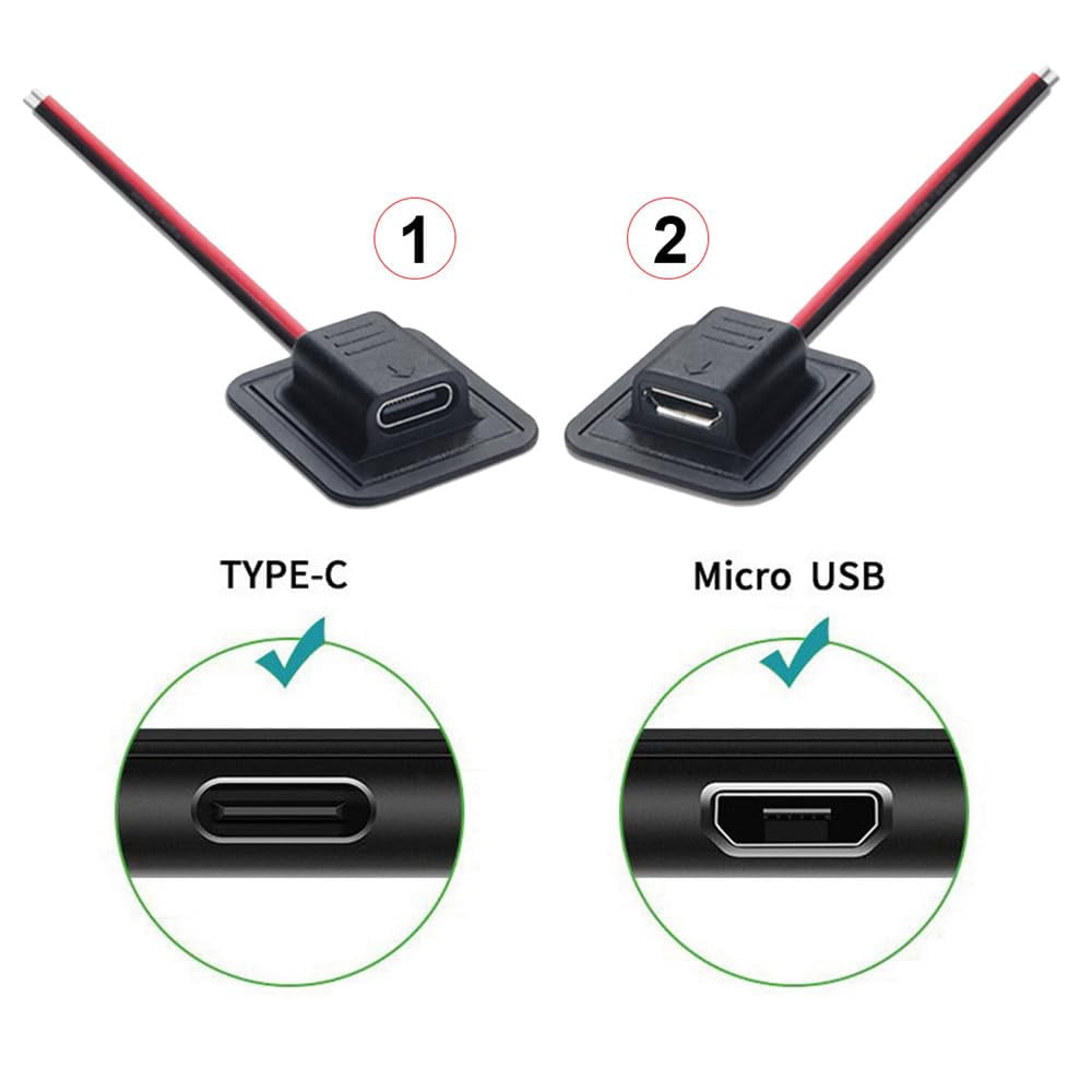 XUERUI-4pcs DIY OEM Type C Micro-USB DC 5V DC 5.5x2.1mm 3.5x1.35mm ...