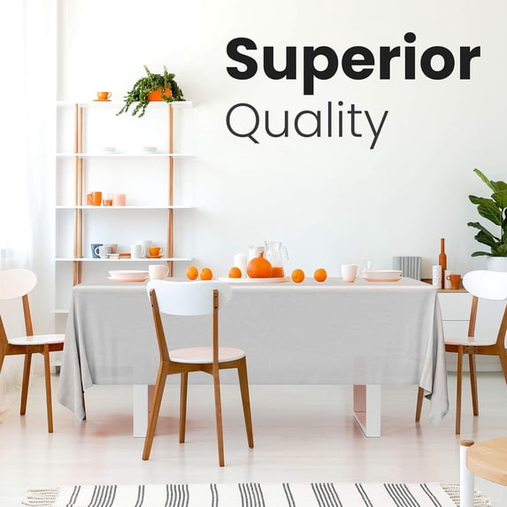 XUERUI-5 Pack Premium Round Black Plastic Tablecloth - 84 x 84 in ...