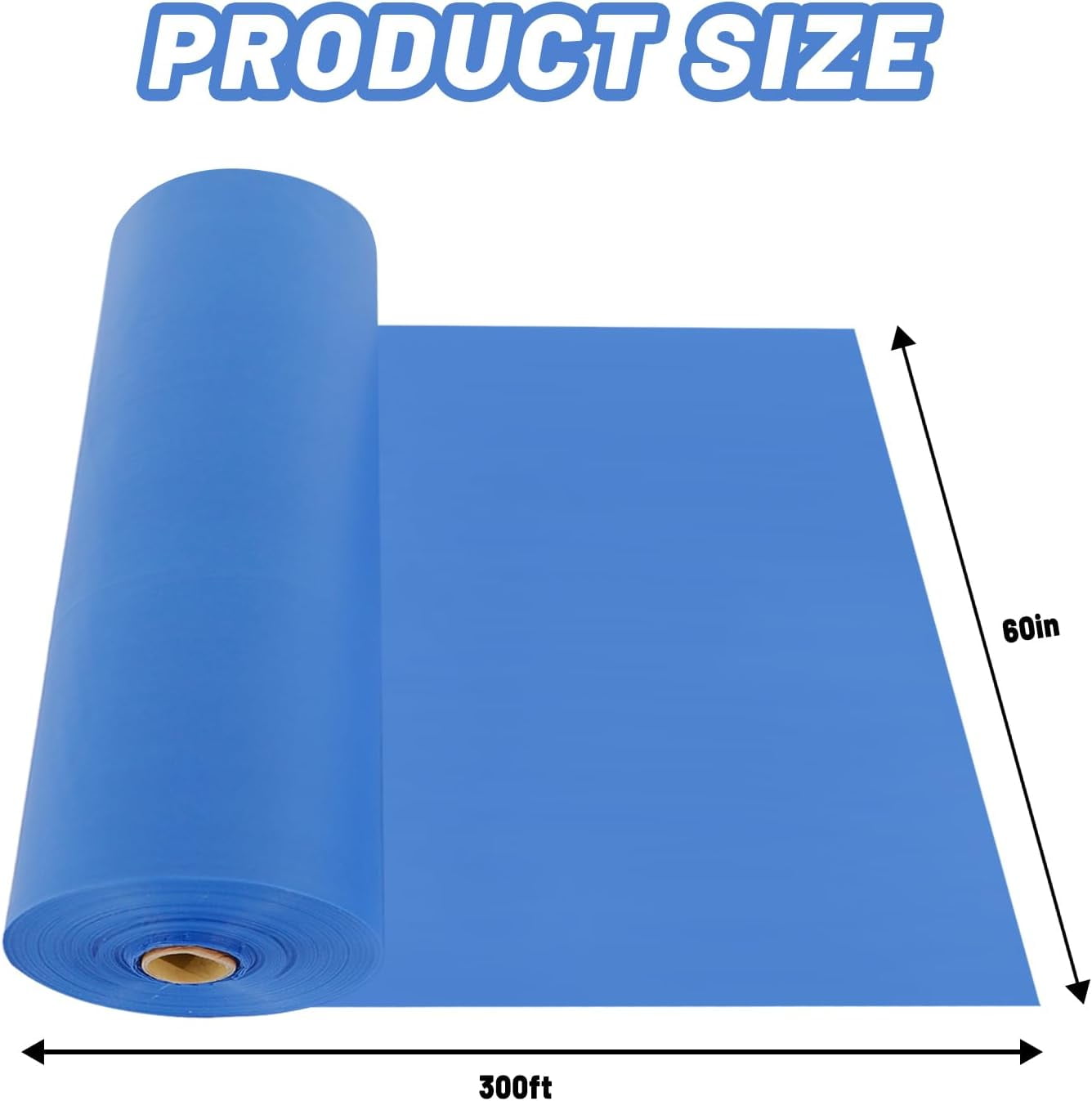 XUERUI-60 Inch X 300 Feet Plastic Table Cover Roll with Convenient ...