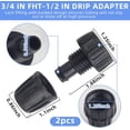 XUERUI-6PCS 1/2 Inch Drip Irrigation Tubing Faucet Adapter 3/4 Inch ...