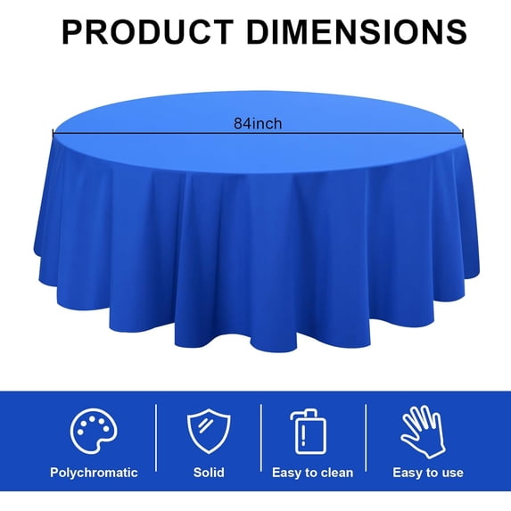 XUERUI-8 Pack Plastic Tablecloth 84" Disposable Table Cloths for 6 to 8 ...