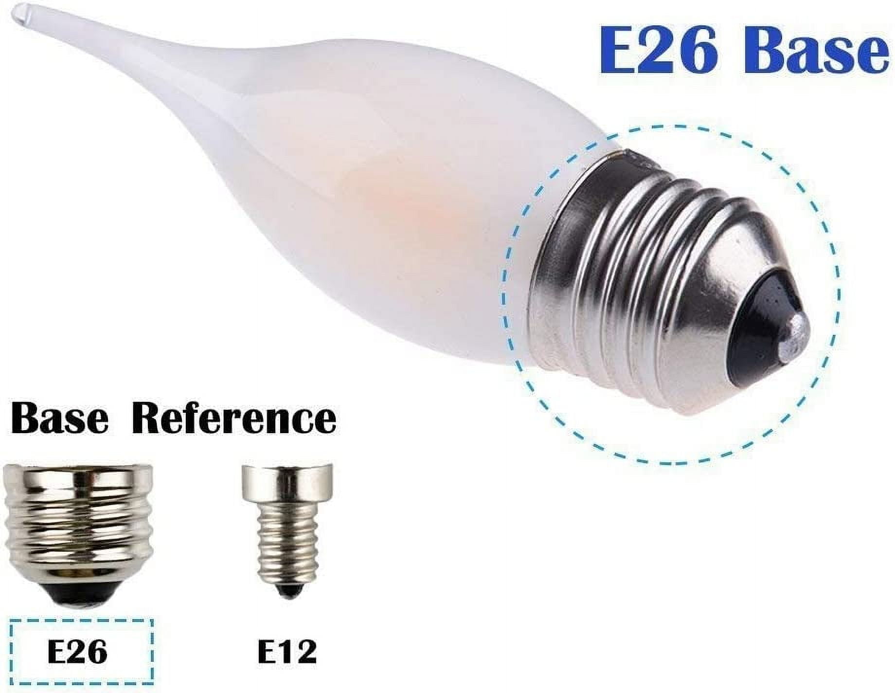 XUERUI-C35 4W Dimmable LED Candelabra Bulb with E26 Standard Base, Warm ...