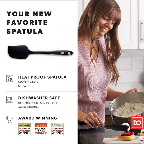 XUERUI-DI ORO Silicone Spatula - 600°F Heat-Resistant Rubber Kitchen ...