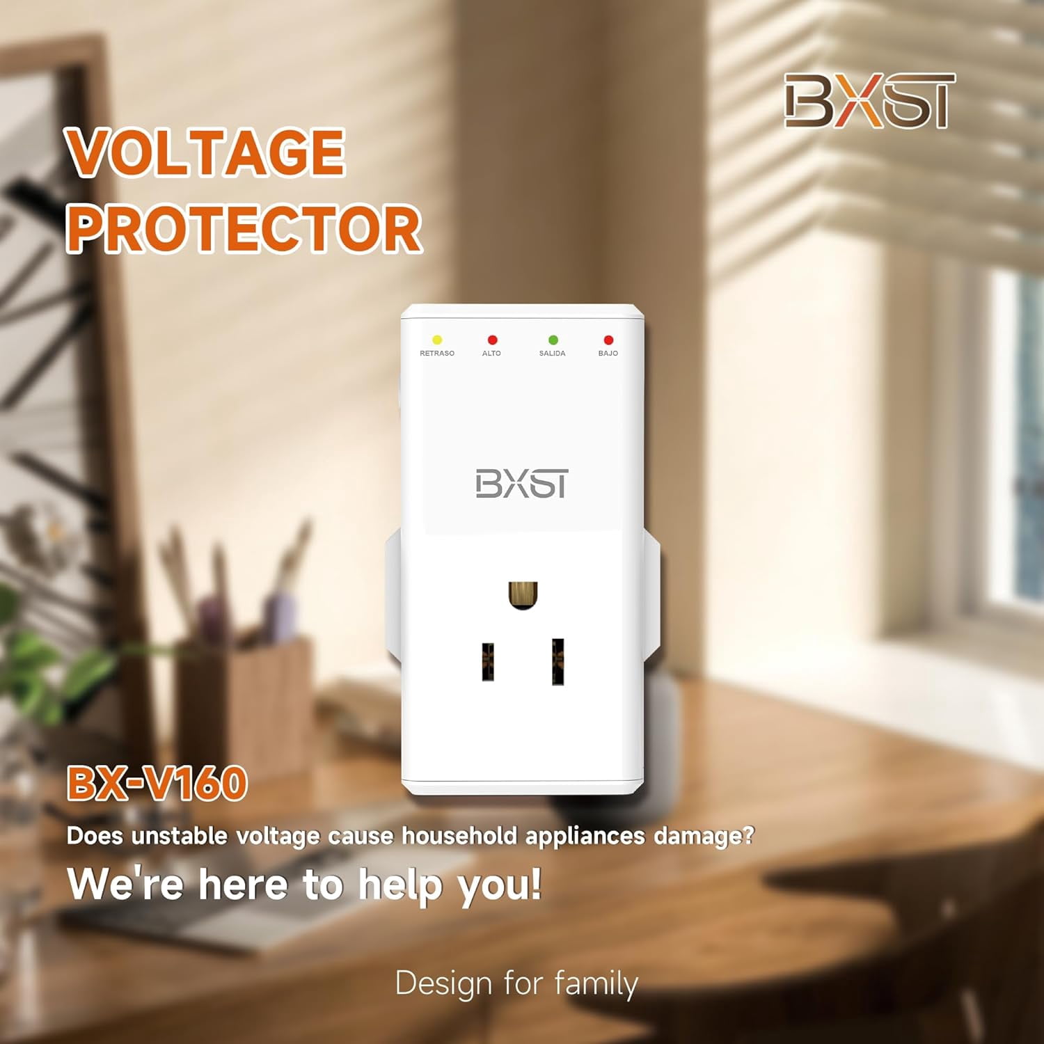XUERUI-Electronic Voltage & Surge Protector Four Outlet Plug Voltage ...