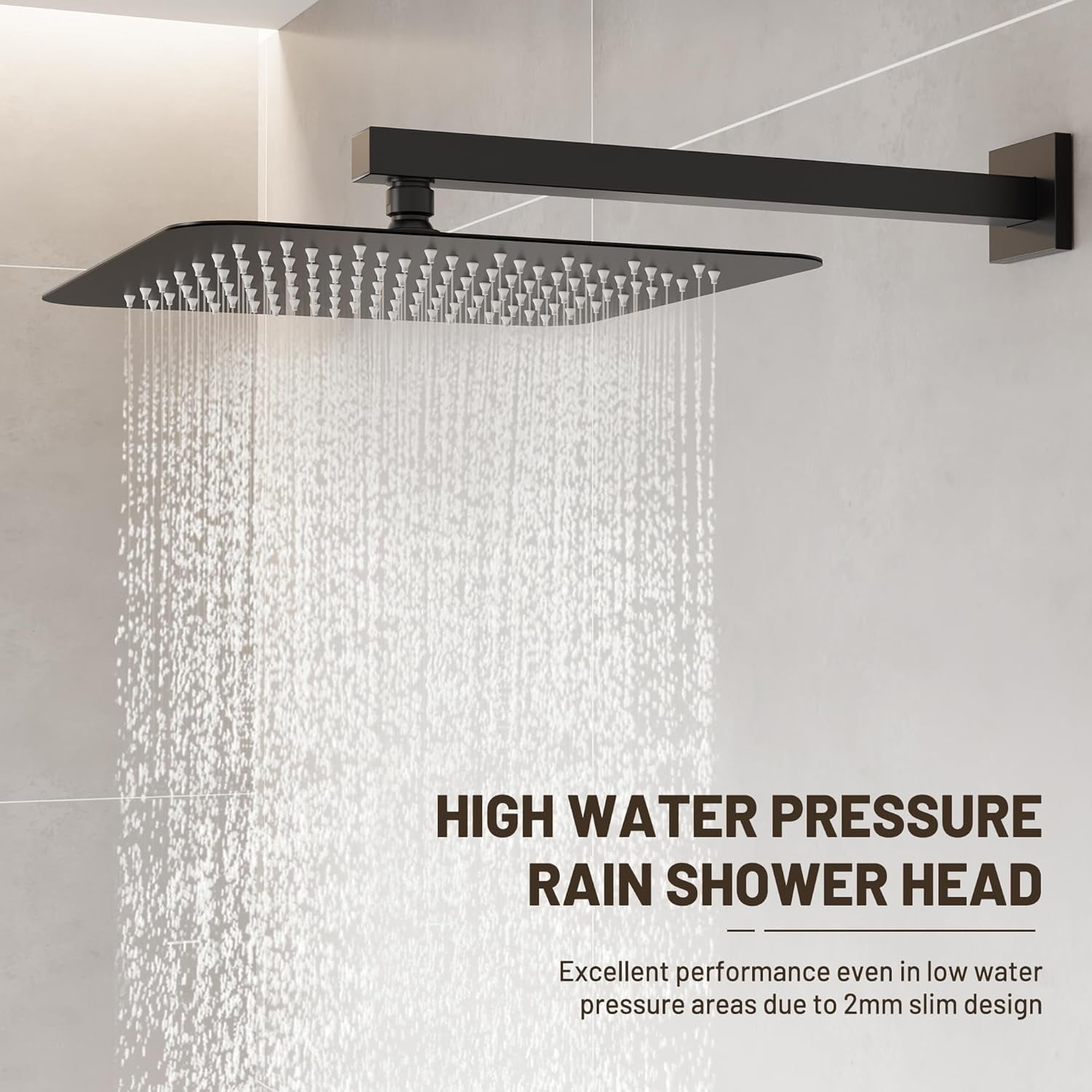 XUERUI-Esnbia 10" Rain Shower Head, Stainless Steel Rainfall Ceiling ...