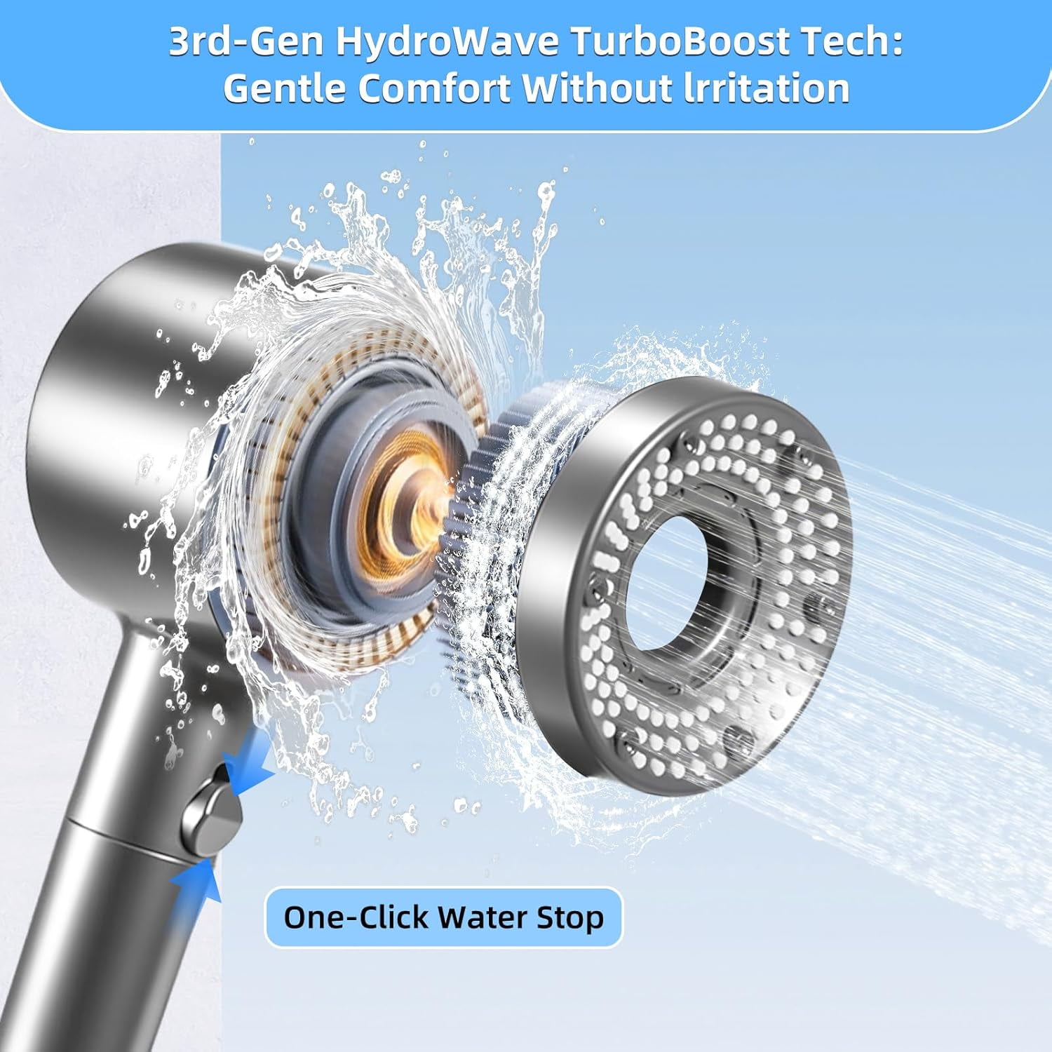 XUERUI-Filter Shower Head with Handheld Built-in Filter and Multiple ...