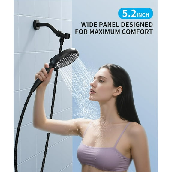 XUERUI-Filtered Shower Head with Handheld, 10 Spray Mode High Pressure ...