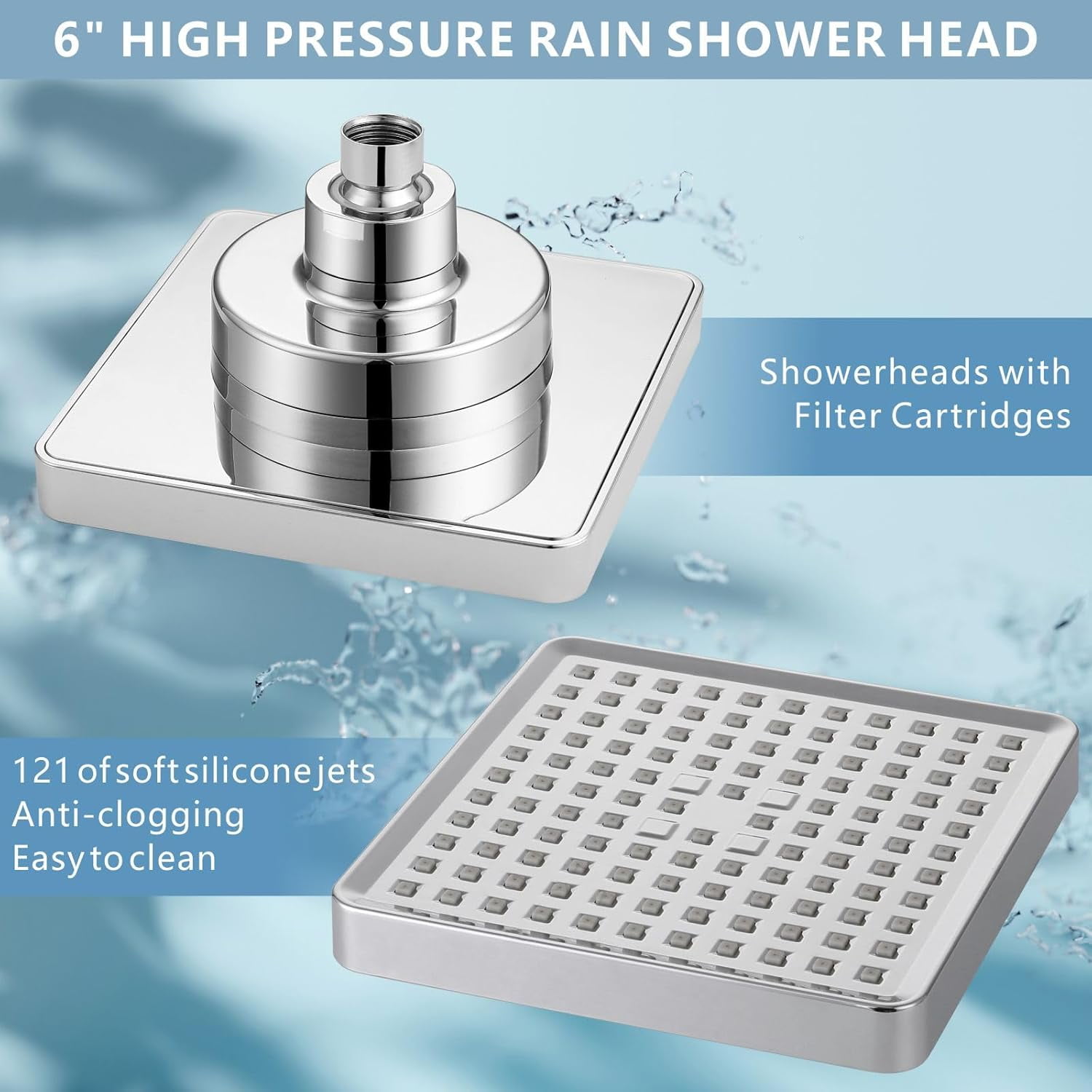 XUERUI-Filtered Shower Head with Handheld Combo, High Pressure Rain ...
