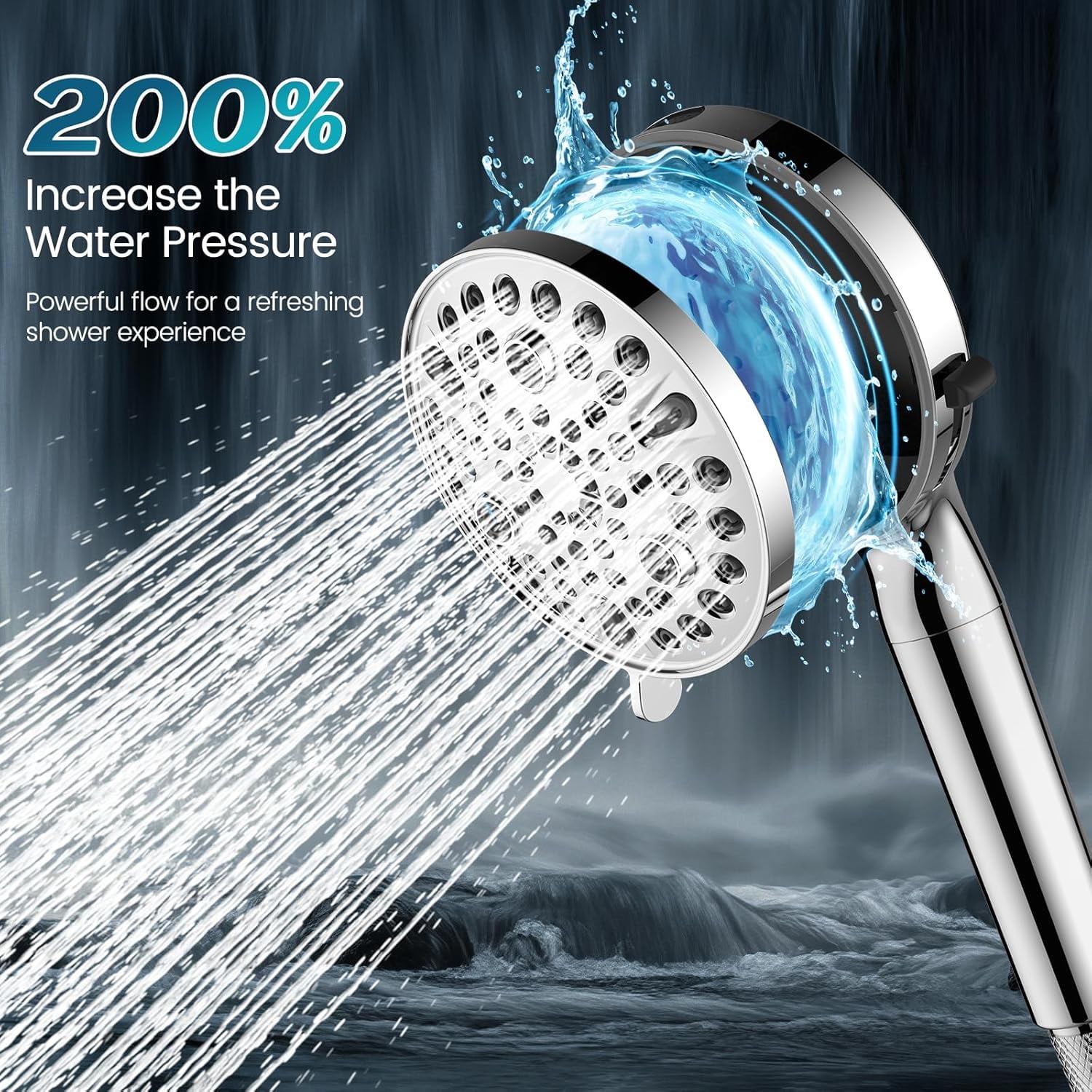 XUERUI-Filtered Shower Head with Handheld, High Pressure 11 Spray Mode ...